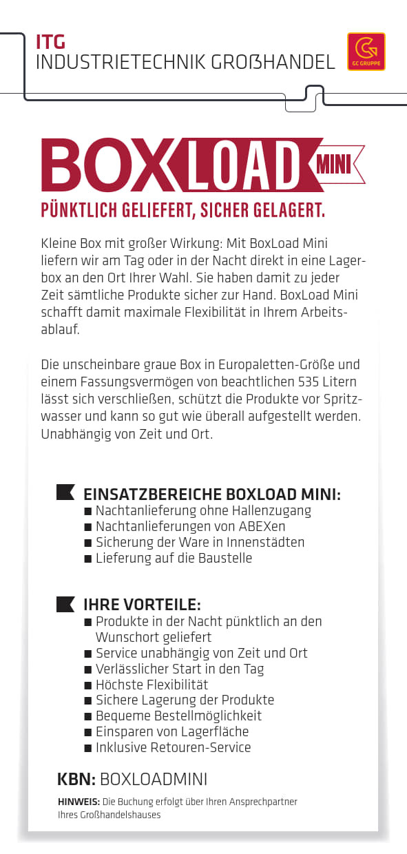 BOXLOAD MINI | ITG Mitteldeutschland KG